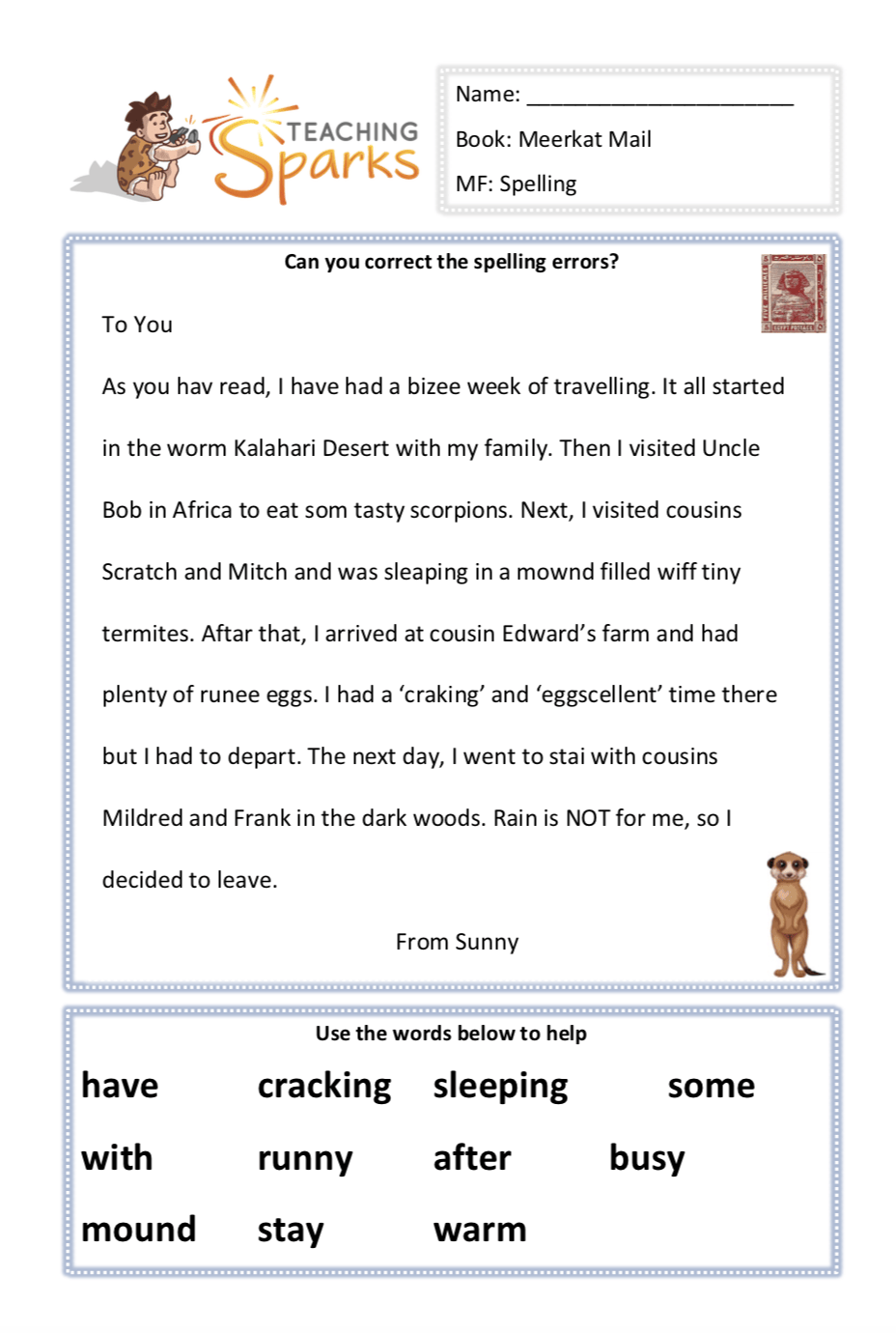 Meerkat Mail KS1 Resources | Year 1 & Year 2 Literacy Activities