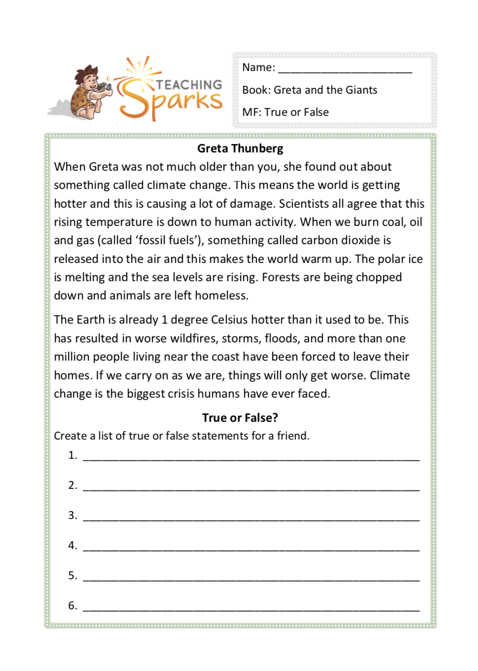 Greta and the Giants - KS1/LKS2 KS1 | KS2 | Reading and Literacy Resources