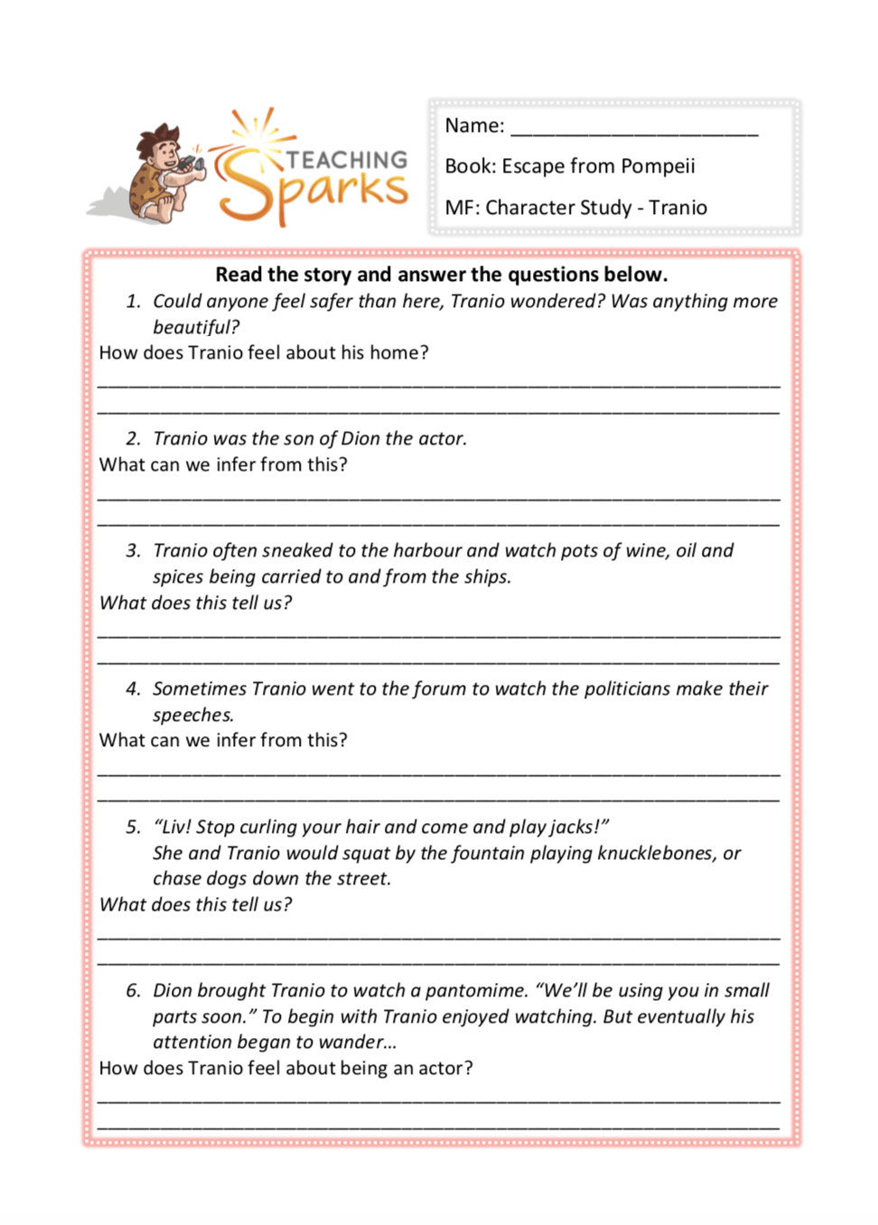 Escape from Pompeii | Activities and Resources KS2