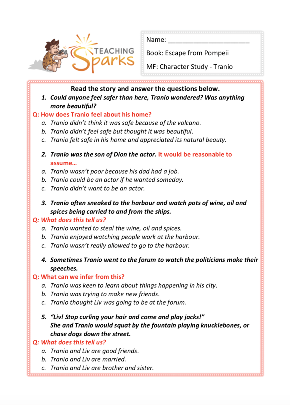 Escape from Pompeii | Activities and Resources KS2